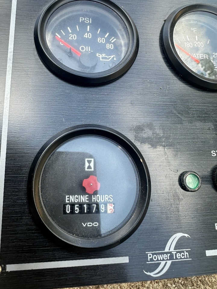 Power Tech Generator start/stop control panel /water/oil engine hours ...