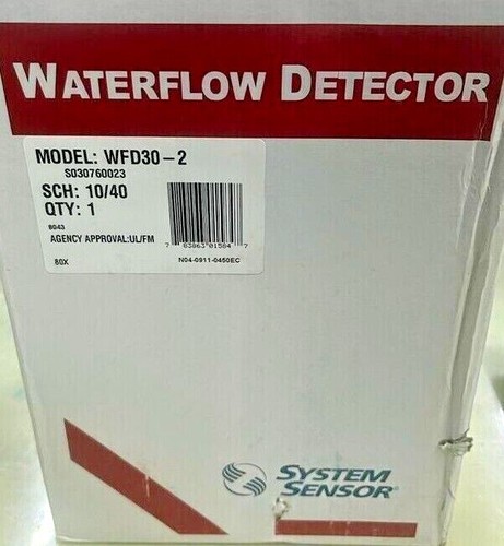 SYSTEM SENSOR WFD30-2 WATERFLOW Detector/Sensor . for sale online | eBay