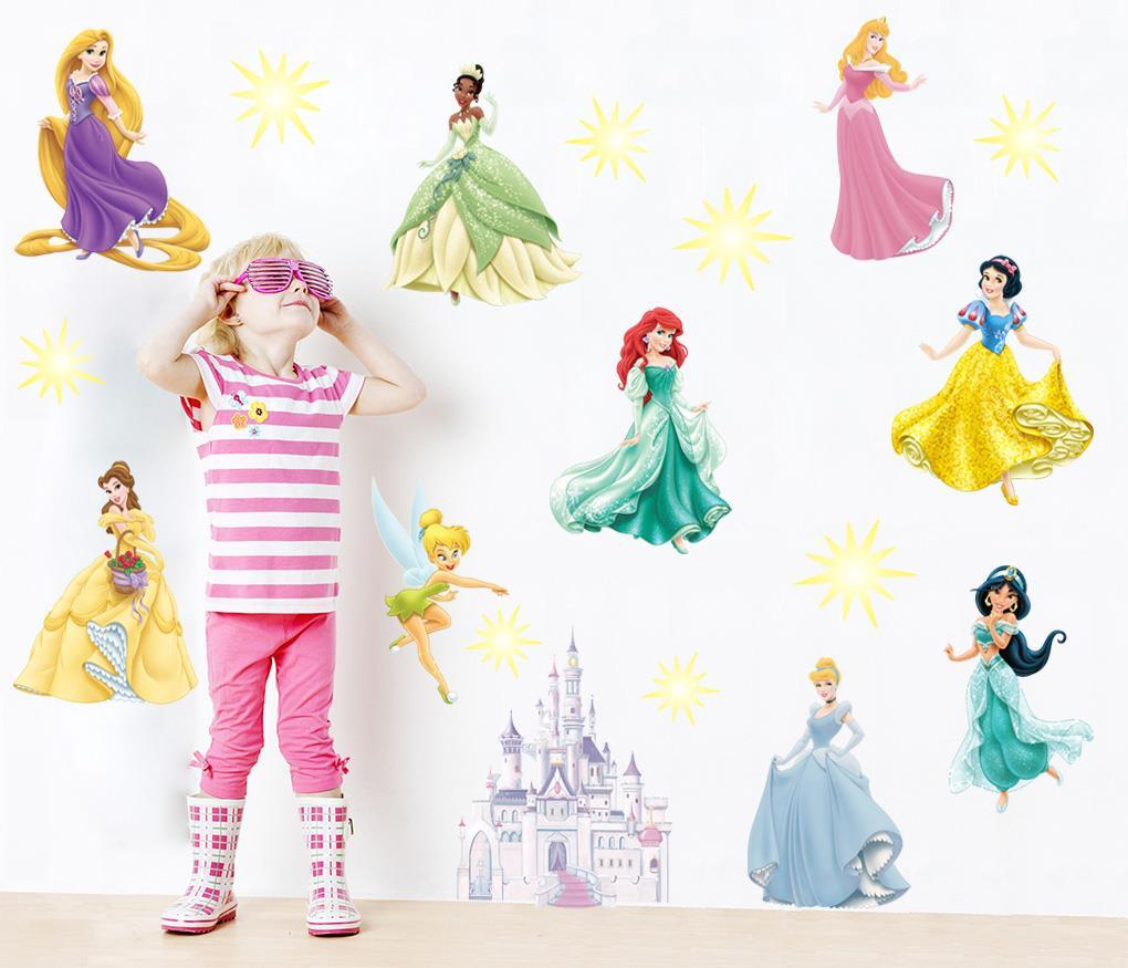 Disney Princesses Wall Sticker Decal Decor Art Mural Nursery Kids Room ...