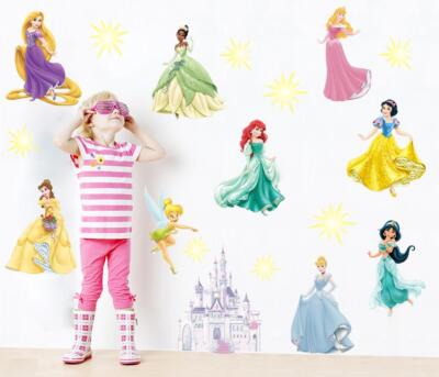 Disney Princesses Wall Sticker Decal Decor Art Mural Nursery Kids Room ...