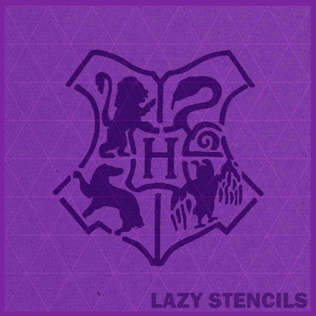 Hogwarts Crest Stencil