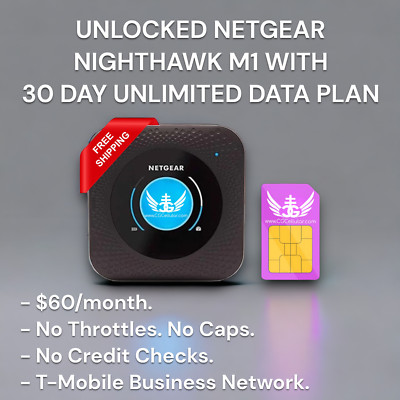 UNLOCKED NETGEAR Nighthawk M1 Mobile Hotspot With 30 Day Unlimited Data ...