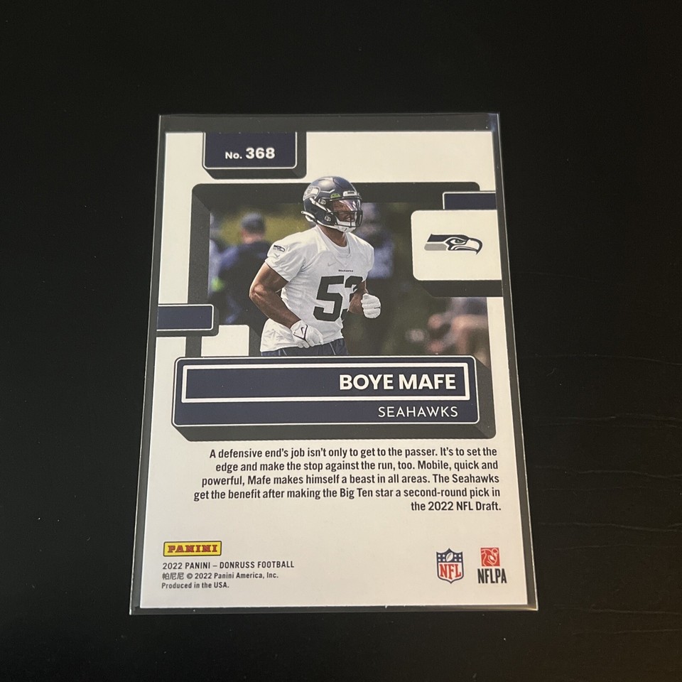 BOYE MAFE - 2022 DONRUSS RATED ROOKIE BASE CARD# 368 | eBay