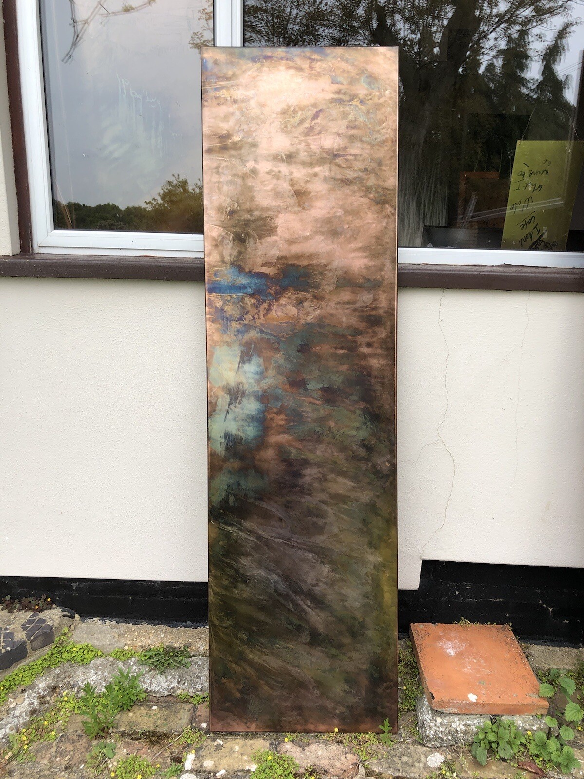 Vertical Distressed Copper Designer Radiator Made To Order 500/1800mm ...