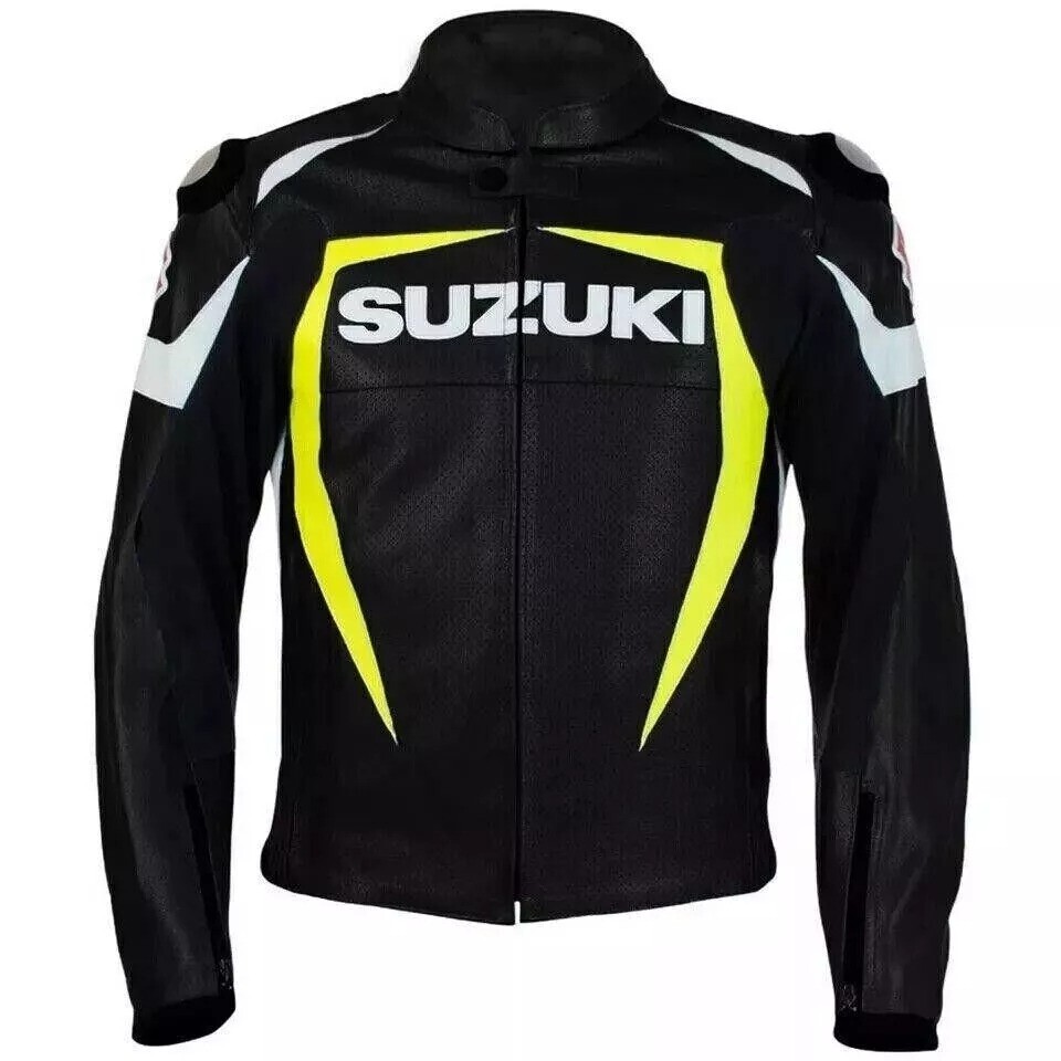Suzuki Motorcycle Leather Riding Jacket Motorbike Racing Biker Jackets ...