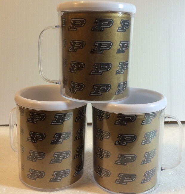 Lot Of 3 PURDUE BOILERMAKERS TRAVEL COFFEE MUGS CUPS INSULATED HOT COLD ...