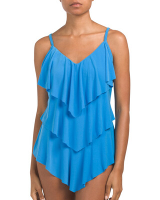 New Magicsuit Miraclesuit Tankini Rita 10 Tiered Ruffled Two Piece ...