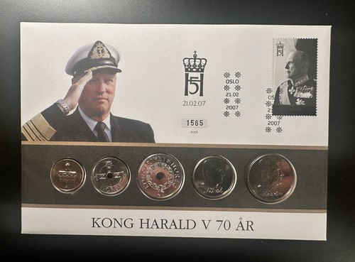 NORWAY 2007 Coin Set King Harald 70 Years - 5 Coins | eBay
