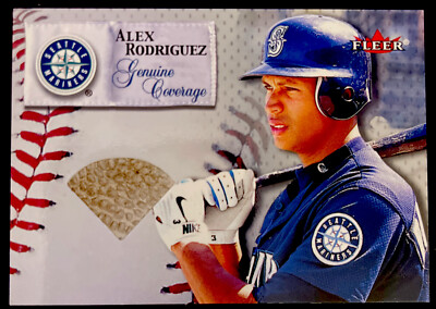 ALEX RODRIGUEZ 2000 FLEER GENUINE COVERAGE BATTING GLOVE PATCH RELIC ...
