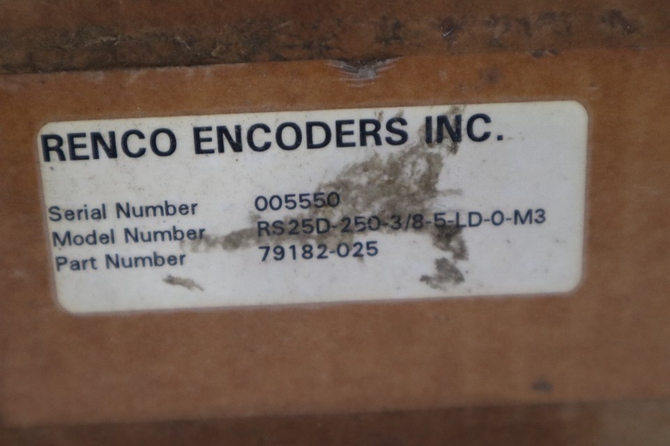RENCO ROTARY ENCODER RS25D-250 NEW UNIT STOCK H-1031 | eBay