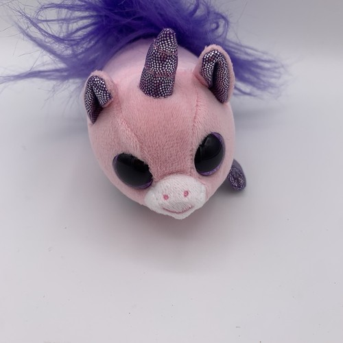 Fuzzee Tails ABRA Pink Unicorn Plush Furry Purple Tail Glitter Eyes 5 ...