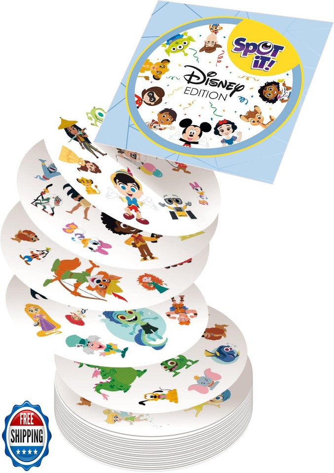 Asmodee Spot It! Disney Card Game Eco-Blister Edition, 5-in-1 Vis | eBay