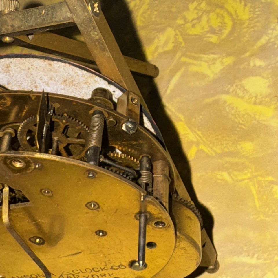 Ansonia Shelf Clock Face and Windings | eBay