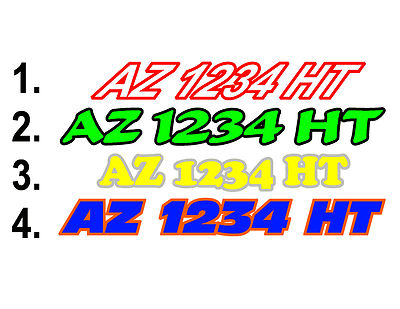 CUSTOM BOAT OR PWC JET SKI SEA DOO REGISTRATION HULL ID NUMBER DECAL ...