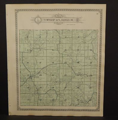 Missouri Callaway County Map Calwood Township 1919 Q7#27 | eBay