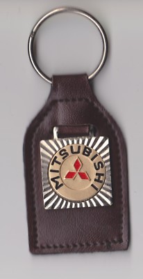 Leather MITSUBISHI Car Keyring Keychain Logo Schlüsselanhänger Porte ...