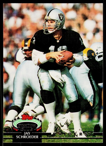 Jay Schroeder, 1992 Stadium Club, #77, Los Angeles Raiders, | eBay
