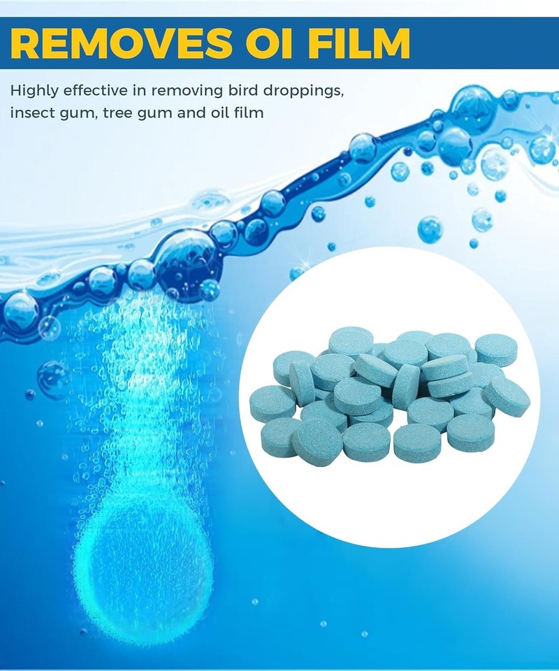 Car Windshield Washer Tablets 30 PCS Washer Fluid Tablets Glass Cleaner ...