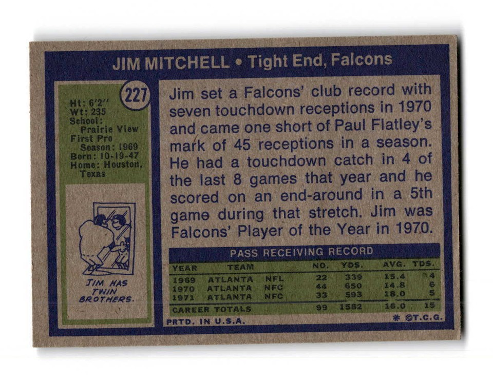 1972 Topps Jim Mitchell 227 | eBay