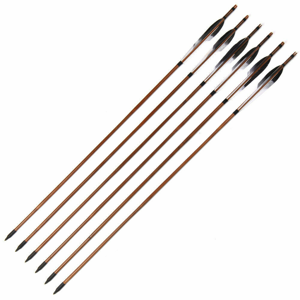 Turkey Target 33 Inch Traditional Bamboo Arrows With Turkey Feathers ...