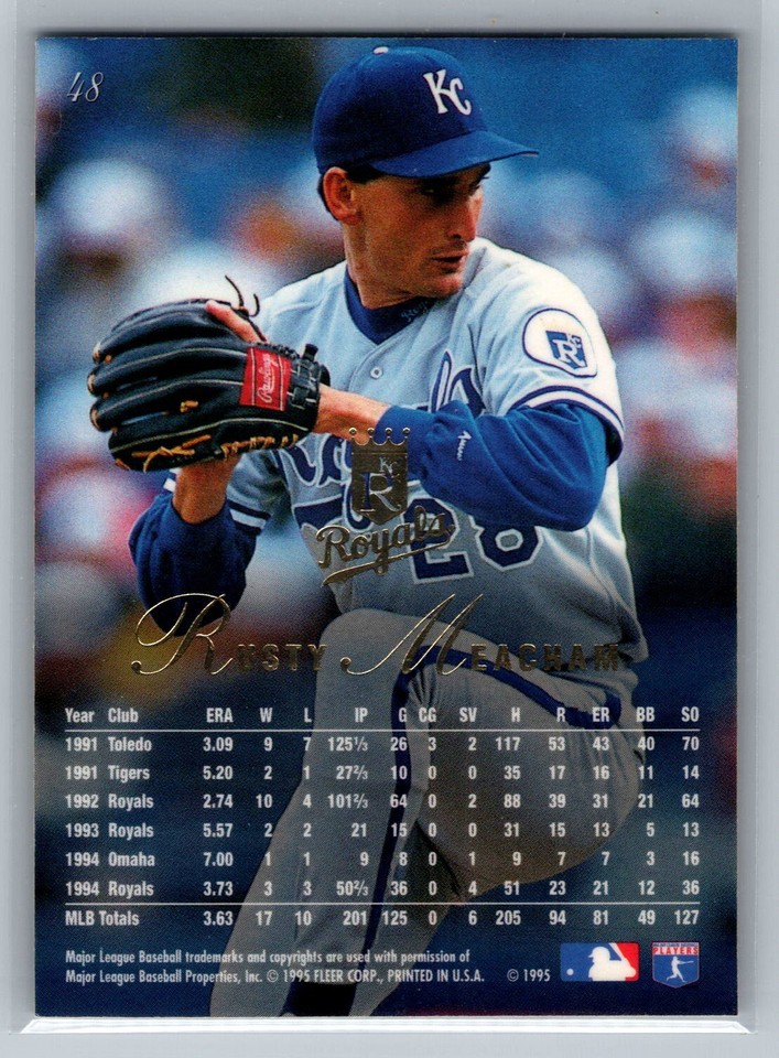 Rusty Meacham 1995 Flair BASEBALL #48 Kansas City Royals | eBay