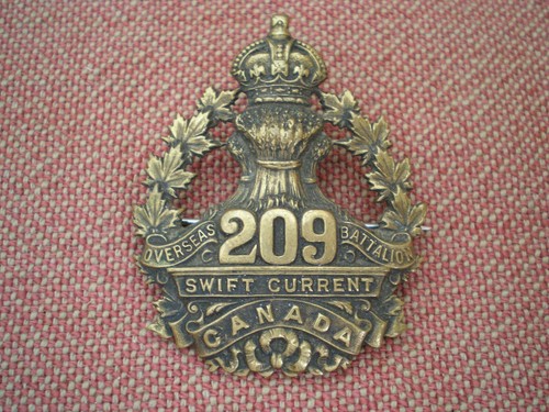 WW1 CEF 209th Battalion Swift Current Cap Badge | eBay