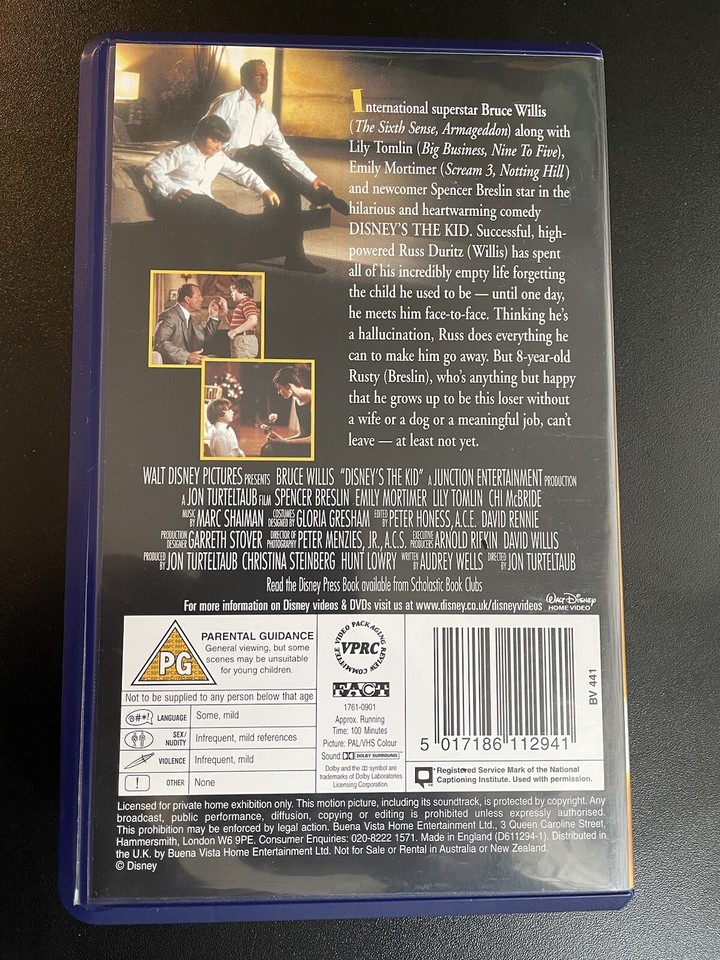 The Kid (VHS) 2000 Bruce Willis, Emily Mortimer, Lily Tomlin Walt ...