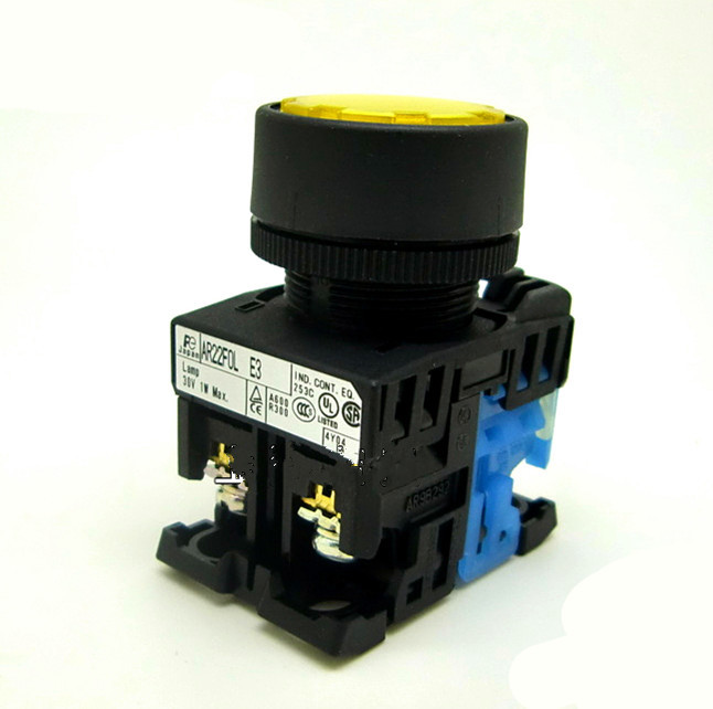 1pc New Fuji yellow illuminated push button switch AR22FOL-10E3Y | eBay