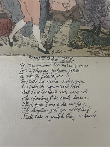ORIGINAL Thomas Rowlandson Erotic art "THE TOSS OFF." 6.5"x4.1" (1799) | eBay