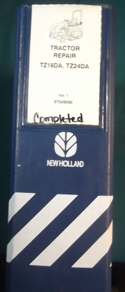 NEW HOLLAND TZ18DA TZ24DA TRACTOR SERVICE SHOP REPAIR WORKSHOP MANUAL ...