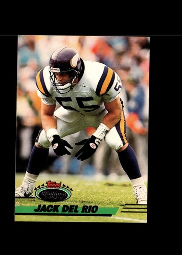 Jack Del Rio : 1993 Topps Stadium Club NFL Card #414 : Minnesota ...