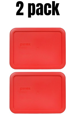 Pyrex 3 Cup 750mL Rectangle Replacement Lid Red 7210-PC (2 Pack) NEW | eBay