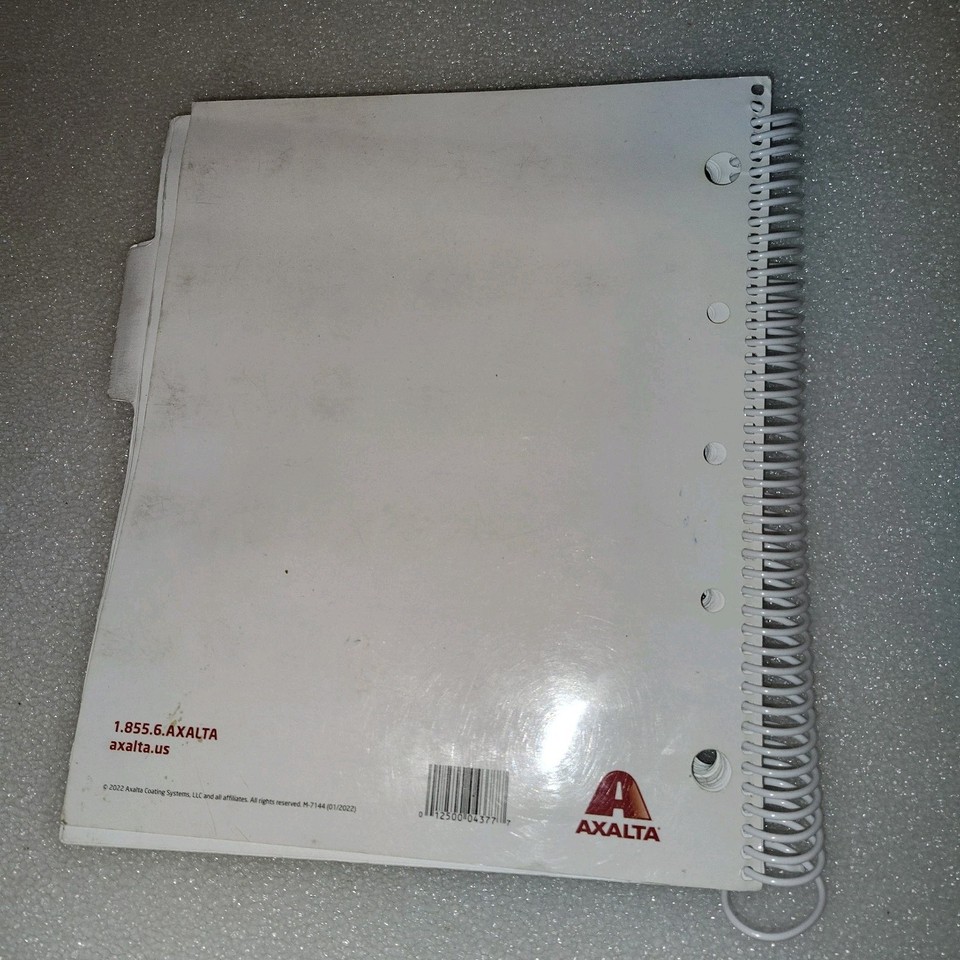 Axalta World Color Book of 2022 Spiral | eBay