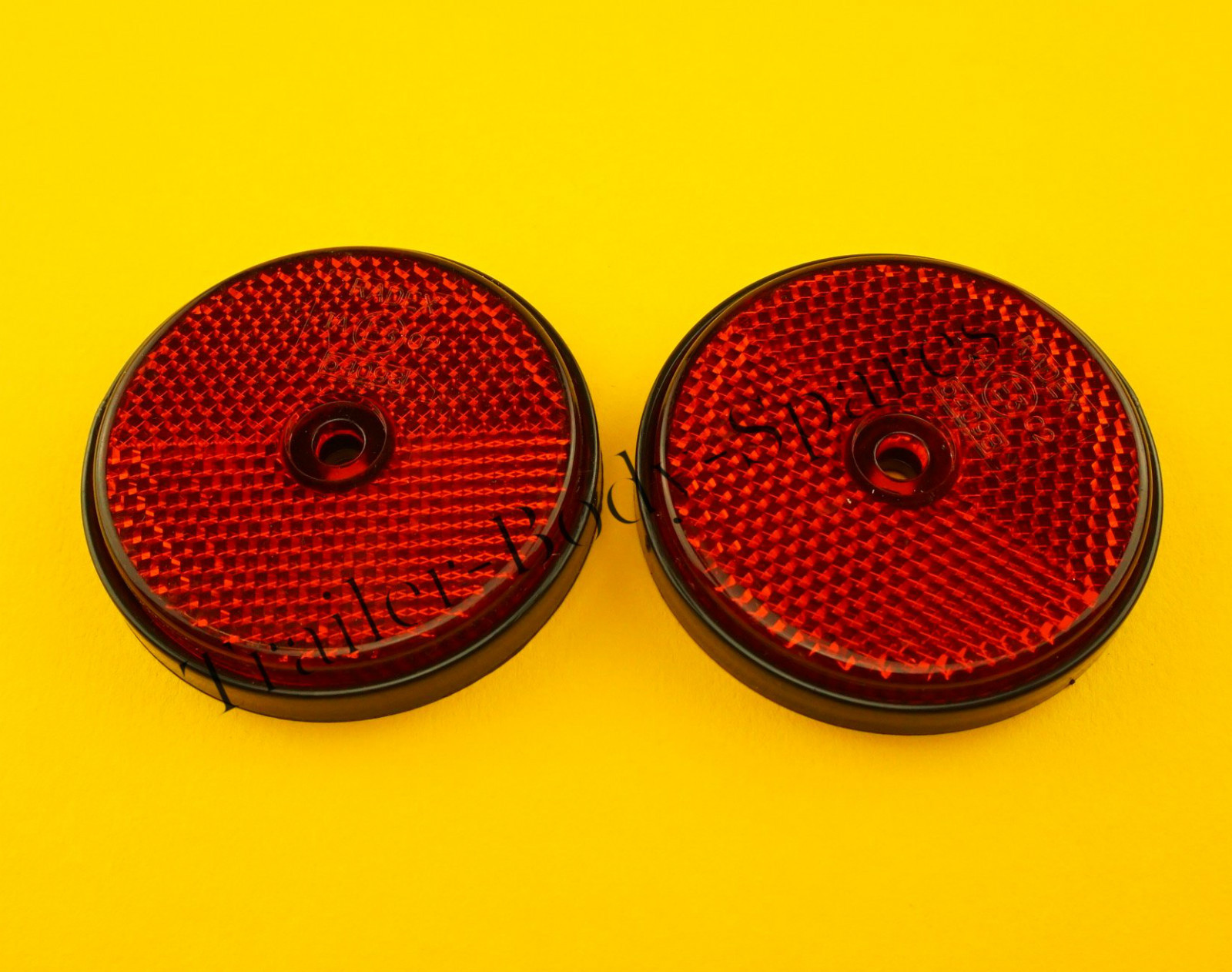 60mm Round Reflectors for Fence Driveway Posts Gates Trailer Caravan ...