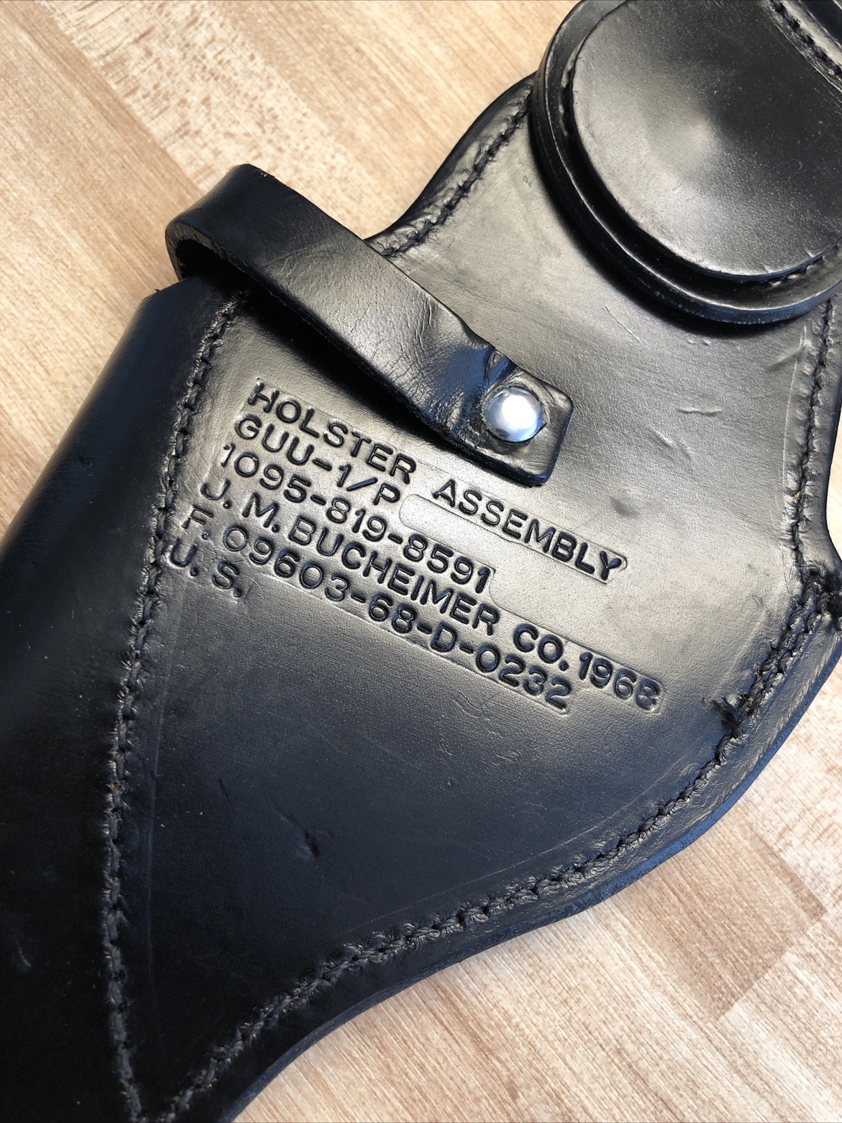 Vintage J. M. Bucheimer CO. 1968 Gun 1/P Holster Assembly Leather 1095 ...