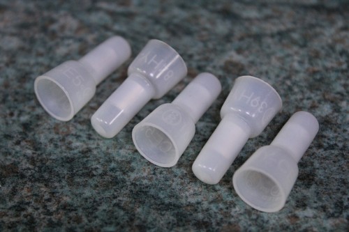 5x Clear Insulated CE5 Crimp End Connector Cap 3.9x17mm, Brazed Seam 12 ...