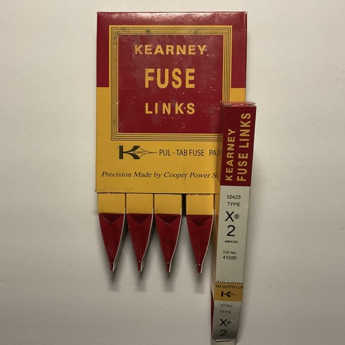 Kearney Fuse Links 12423 Type X 2 Amp Cat 41200 Fit All Lot of 5 | eBay