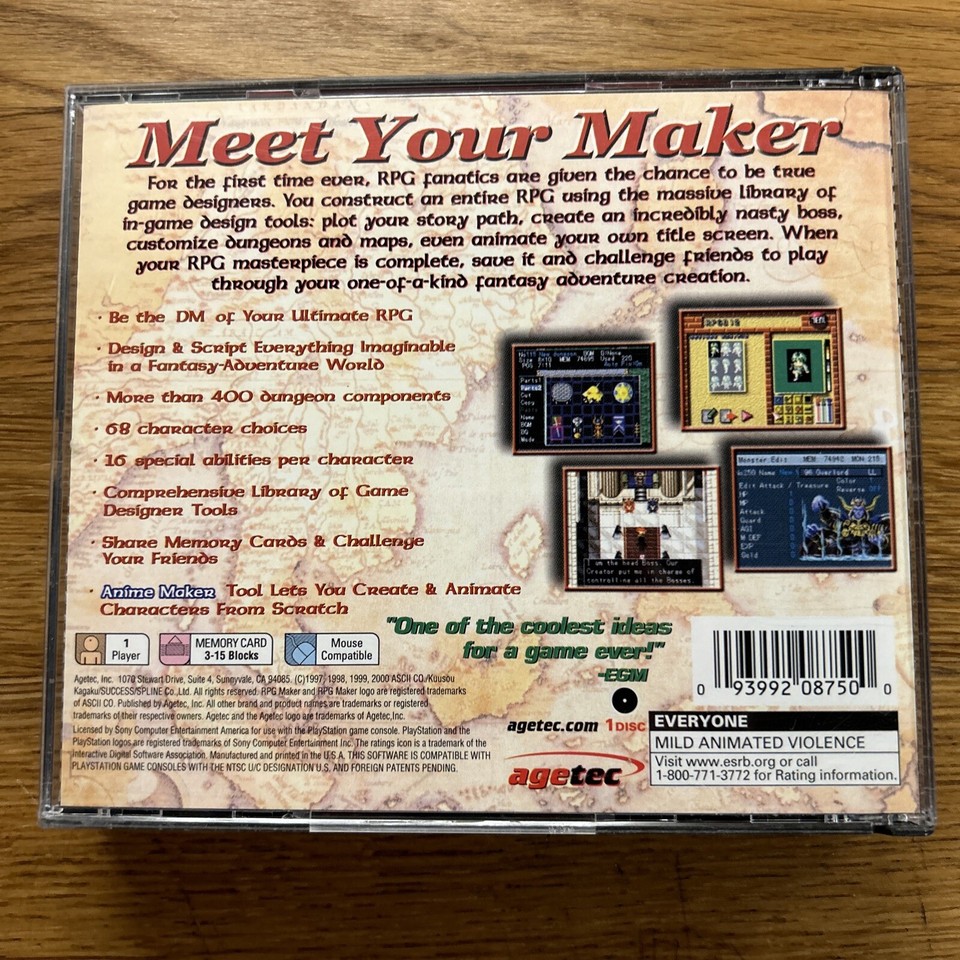 RPG Maker Game For Sony PlayStation 1 (PS1) 93992087500 | eBay