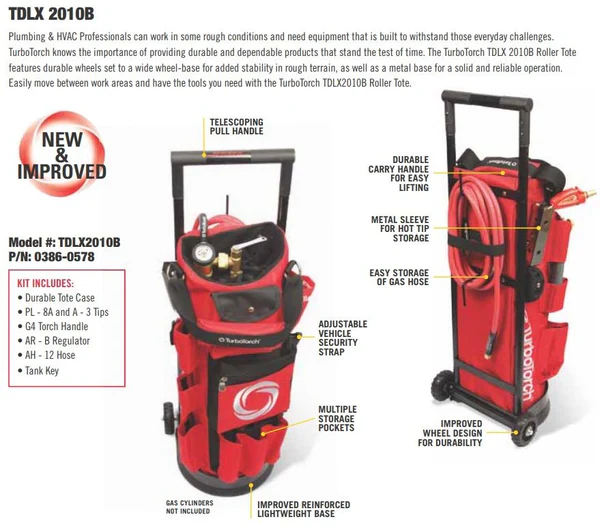 TurboTorch 0386-0578 TDLX 2010B Carrier Kit Outfits, Air Fuel ...