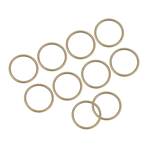 Metal O Ring Buckles 35mm ID 3mm Thick 10pcsWelded Zinc Alloy Round ...