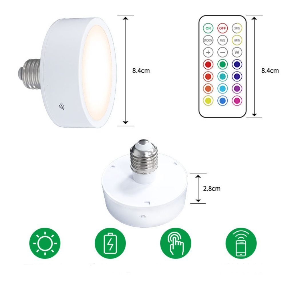 with Remote Control Puck Lamp USB Rechargeable Under Cabinet Light ...