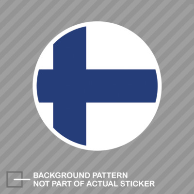 Round Finnish Flag Sticker Decal Vinyl Finland FIN FI | eBay