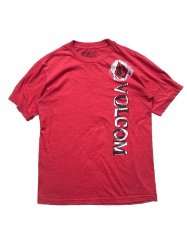 Volcom Shirt Mens Large Red Graphic Short Sleeve | eBay