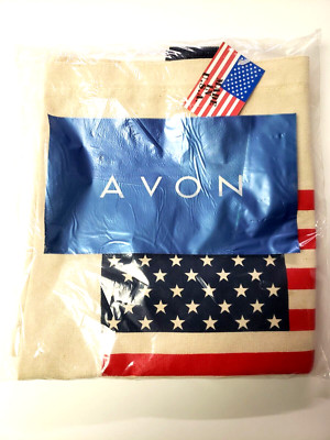 Vintage Avon U.S.A. Flag Tote Bag Canvas | eBay