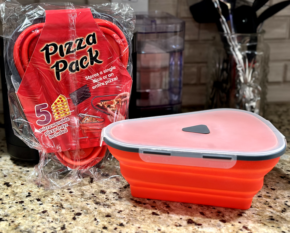 White Pizza Pack Storage Container Reusable Foldable Portable ...