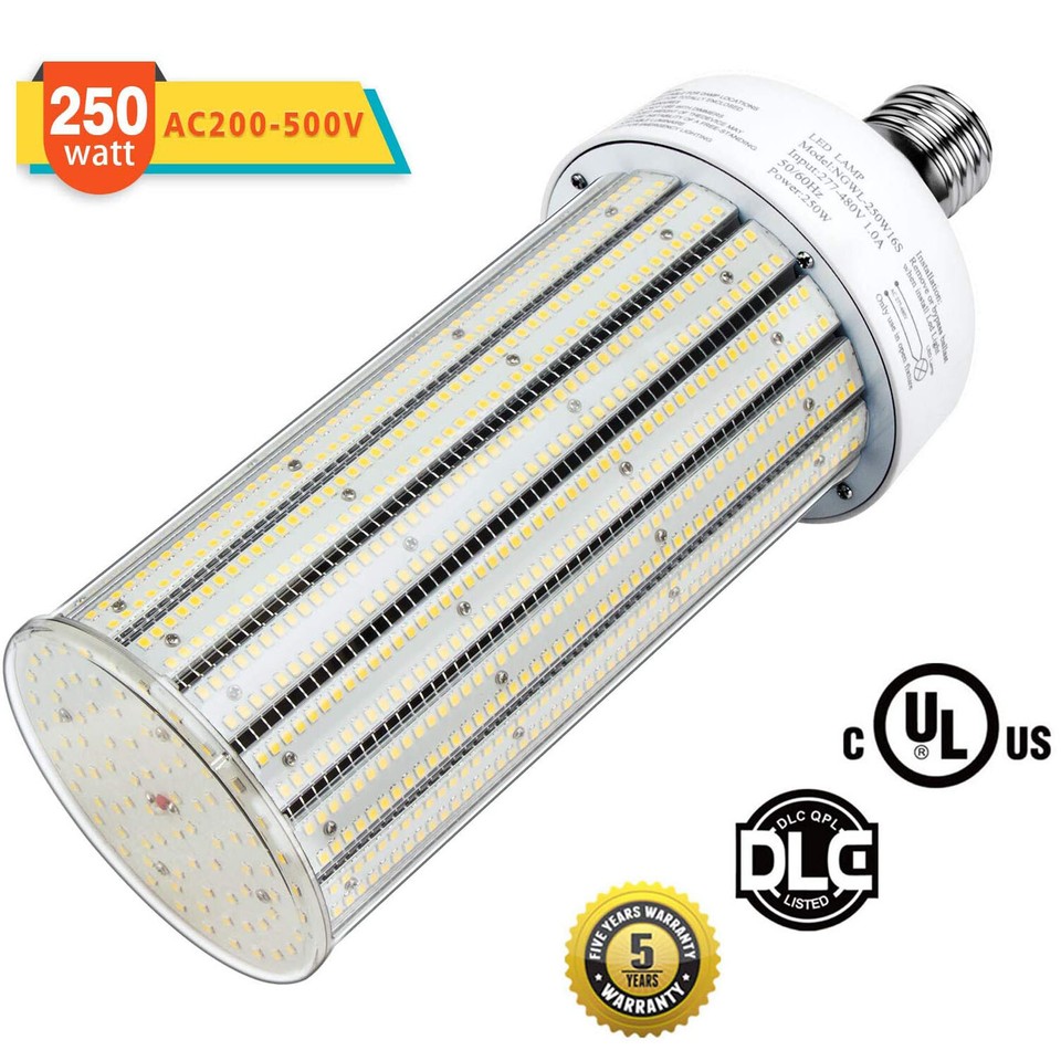 480V 250W LED Corn Bulb Light 500W Equivalent CFL HID HPS Metal Halide ...