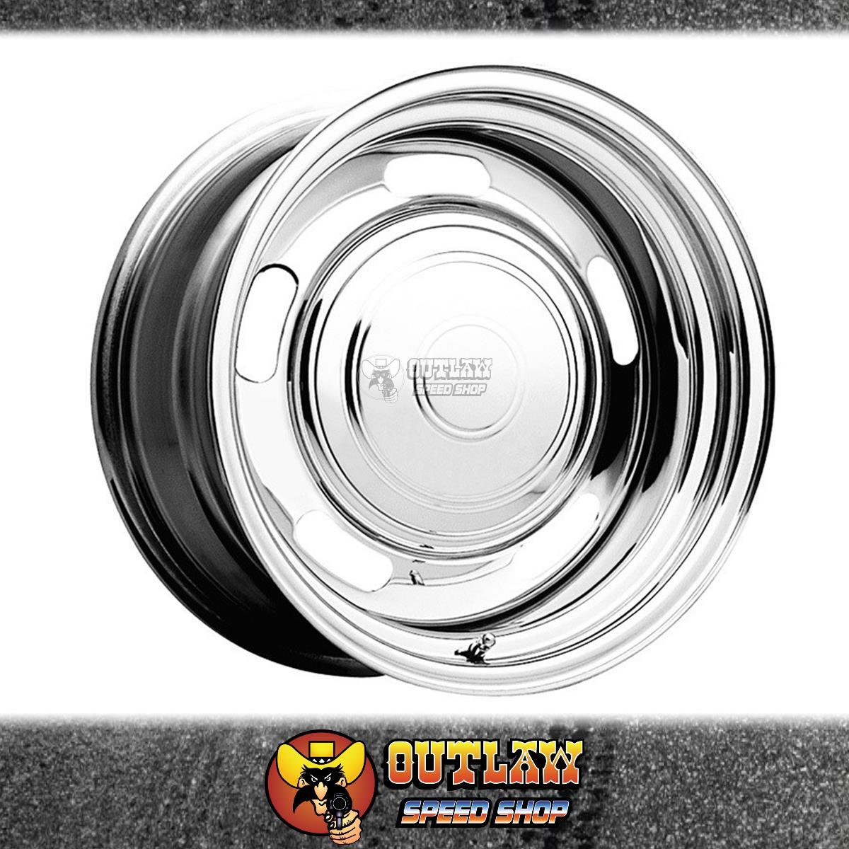 CRAGAR WHEEL RALLY STEEL CHROME 15" X 8" 5X4.5/4.75"BC 4.25"BS EACH ...