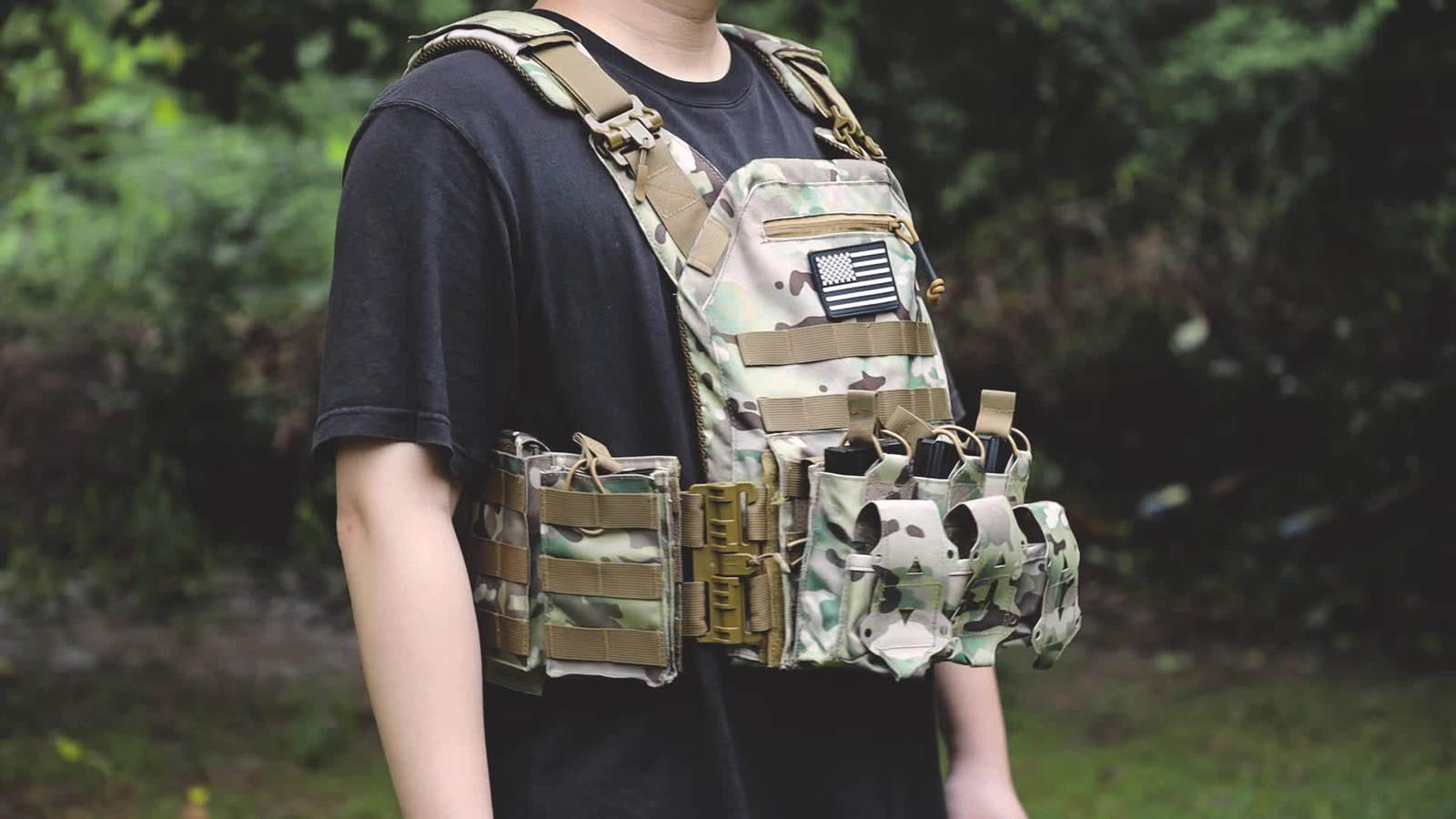 Tactical Vest Chest Rigs Quick Release Lightweight Vest Adjustable for ...