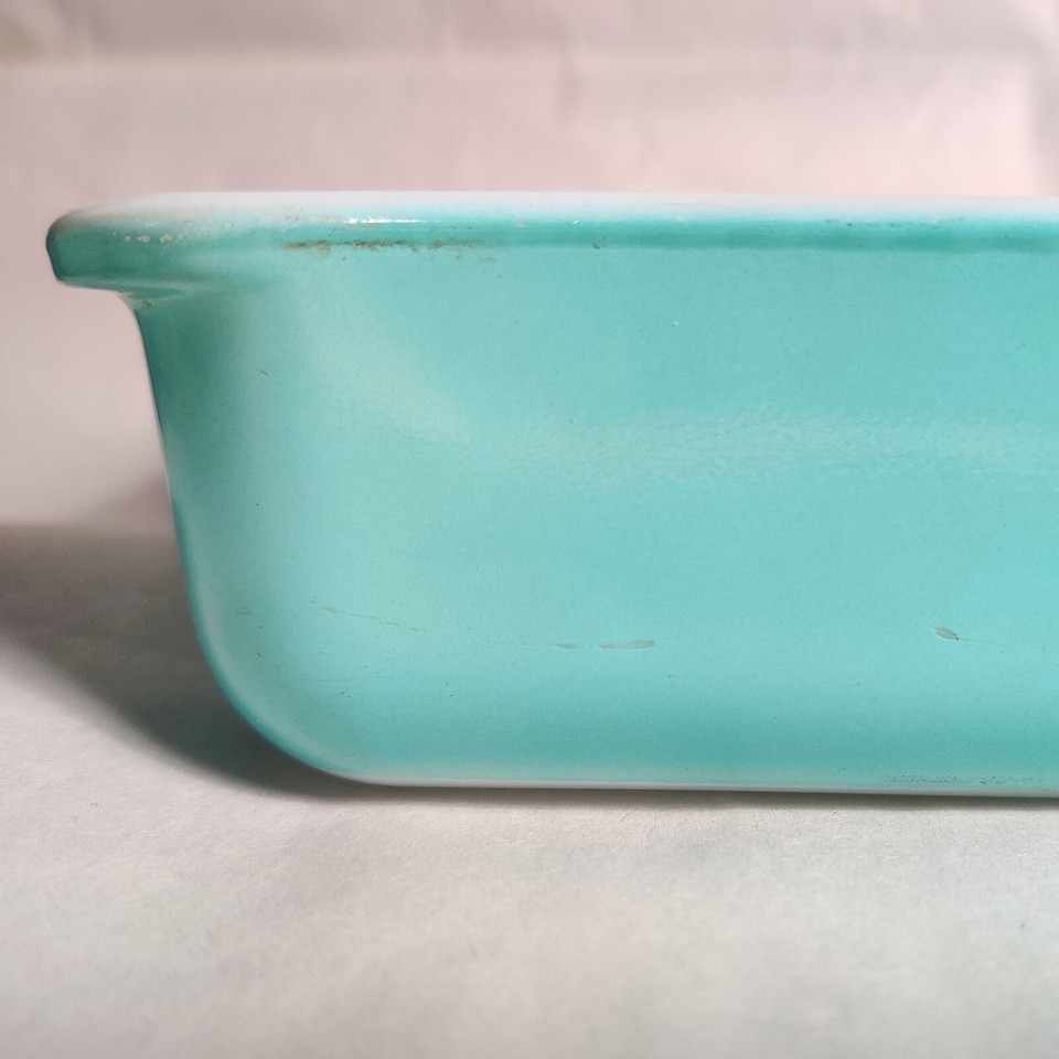 1950s Vintage Pyrex 232 Turquoise 2QT Glass Baking Dish Oven Proof ...