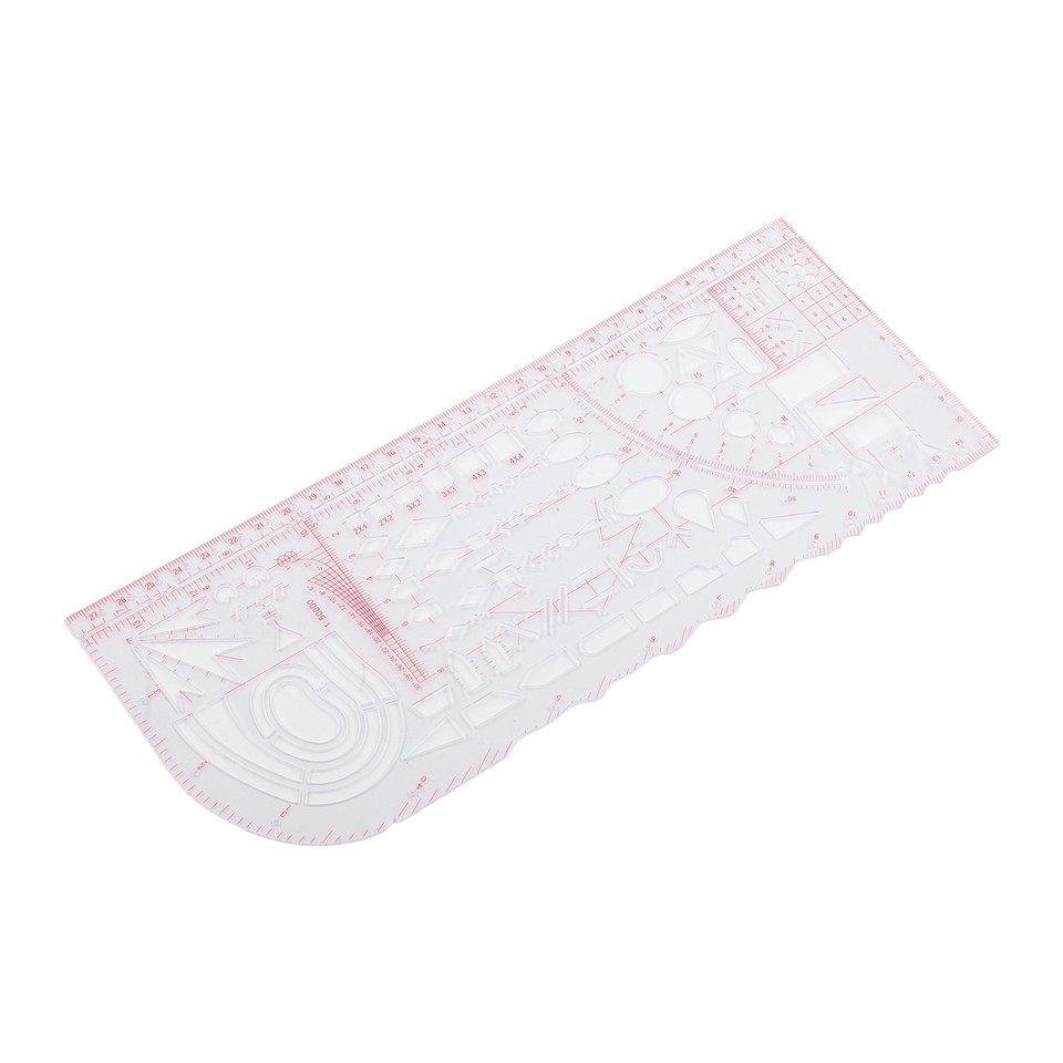 1pc Transparent Plastic 96 Type Scale Ruler for Drawing and Annotation ...